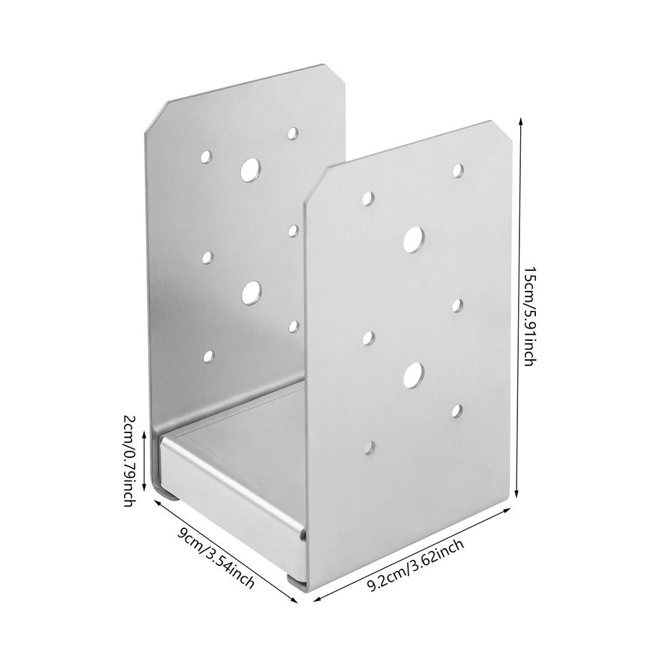 201 Stainless Steel Post Base, 12PCS Post Anchor Brackets, Adjustable ...