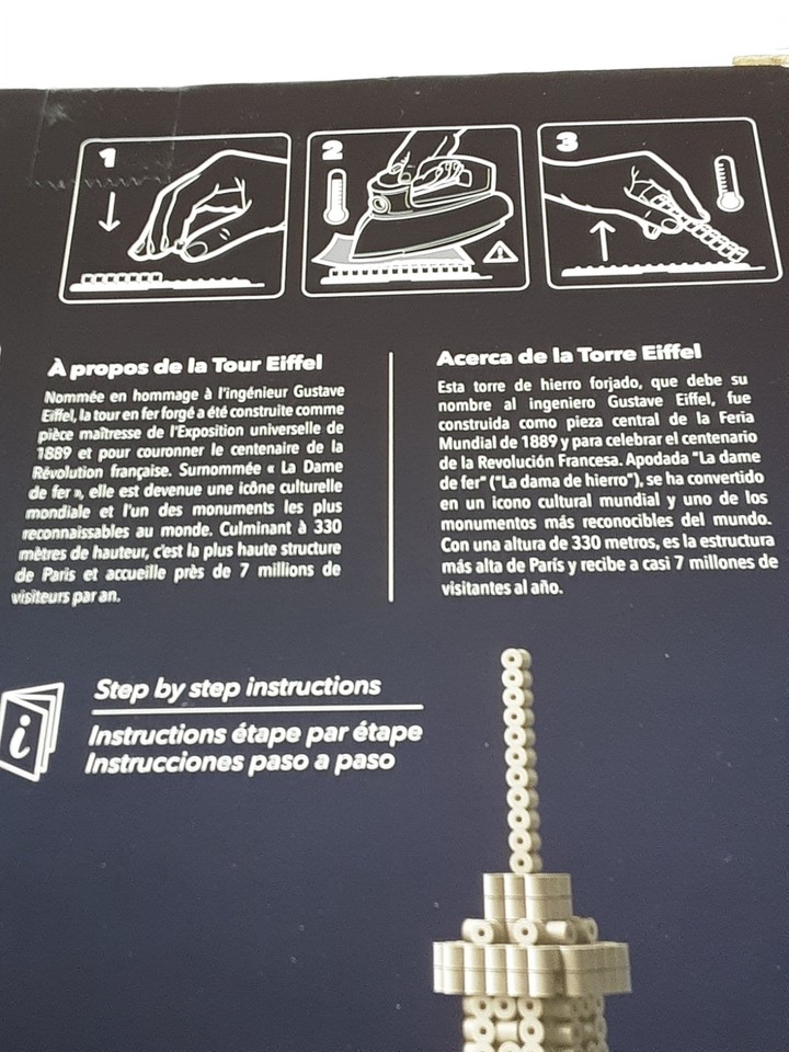 NEW Perler Fused Bead Kit Eiffel Tower Age 14+ 8000 Pieces Peg Boards ...