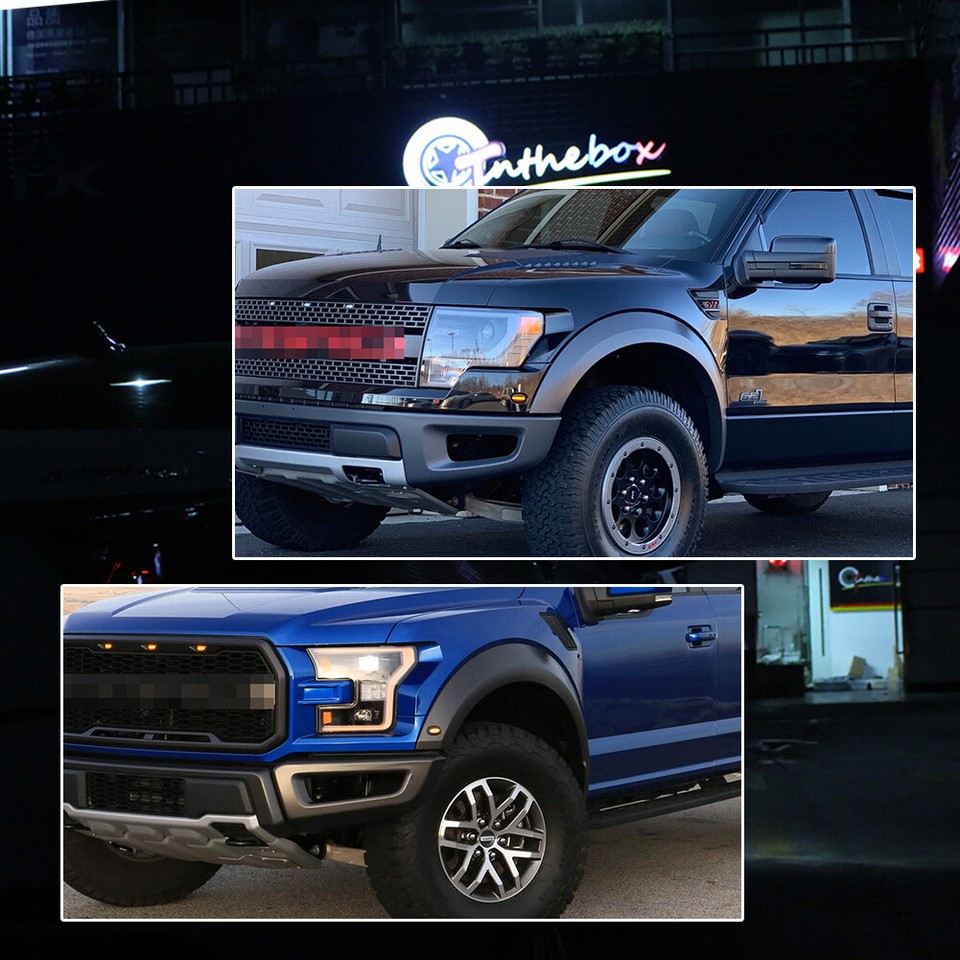 [SMOKED] Amber LED Front Fender Side Marker Light For 17-up Ford F150 ...