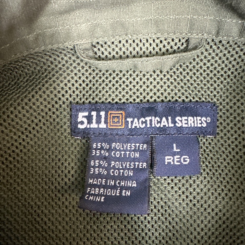 511 Tactical Shirt Mens Large Green Taclite Pro Vented Ripstop Military ...