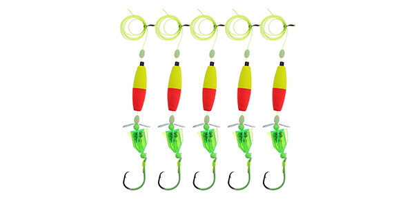 Catfish Fishing Rigs Catfish Float Rigs 50LB Fishing Line Red Yellow 1 ...