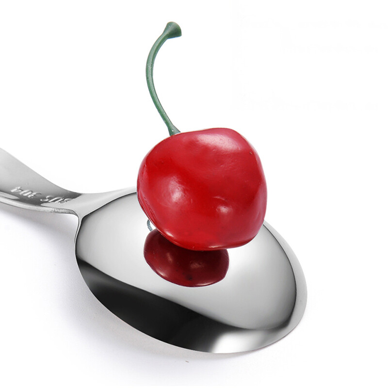 Cute Stainless Steel Kitchen Spoon Short Handle Sugar Salt Spice Spoon ...