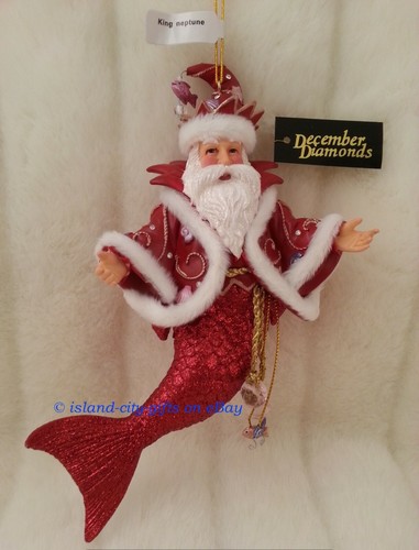 RARE December Diamonds King Neptune II Sea Santa Merman Ornament 2013 ...