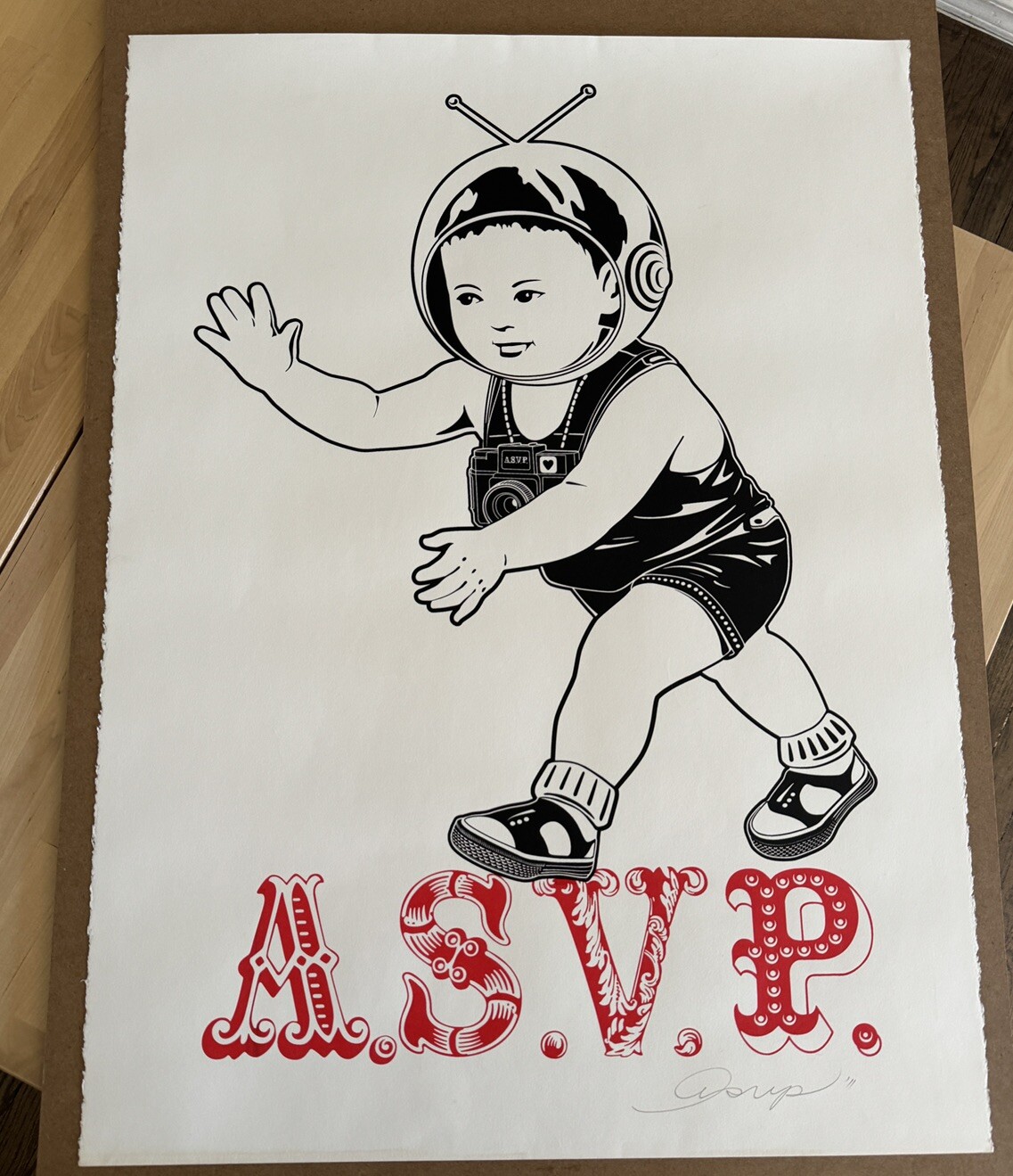ASVP Space Baby Street Art Print - Banksy Mr Brainwash Faile Shepard ...