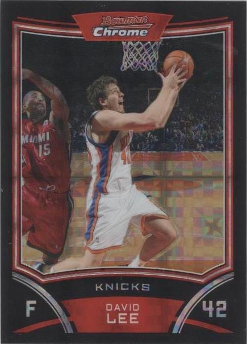 2008-09 Bowman Draft Picks & Stars - Chrome David Lee #42 X-Fractor ...
