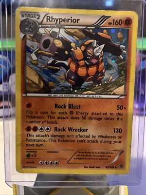 Pokémon TCG Rhyperior XY 62/146 Holo Holo Rare HP DMG | eBay