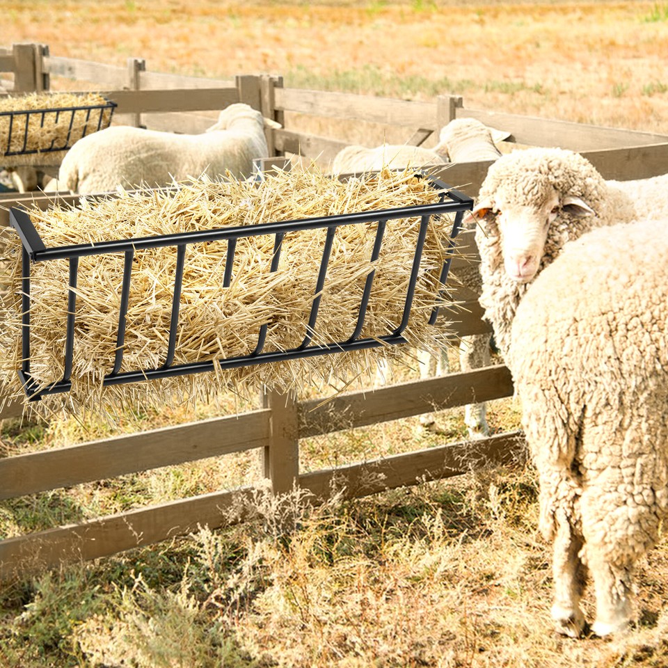 40.5" Long Horse Hay Feeder Metal Wall Mounted Hay Rack for Horses ...