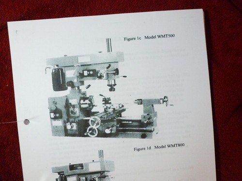 WARCO LATHE WMT300 WMT300/2 WMT500 WMT800 FULL A4 PRINTED USER GUIDE ...