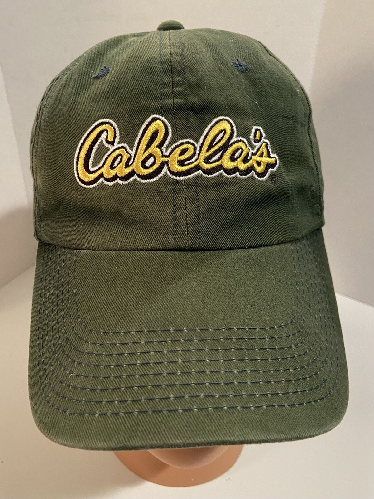 Cabelas Logo Baseball Cap Dark Green Strap Back Adjus… - Gem