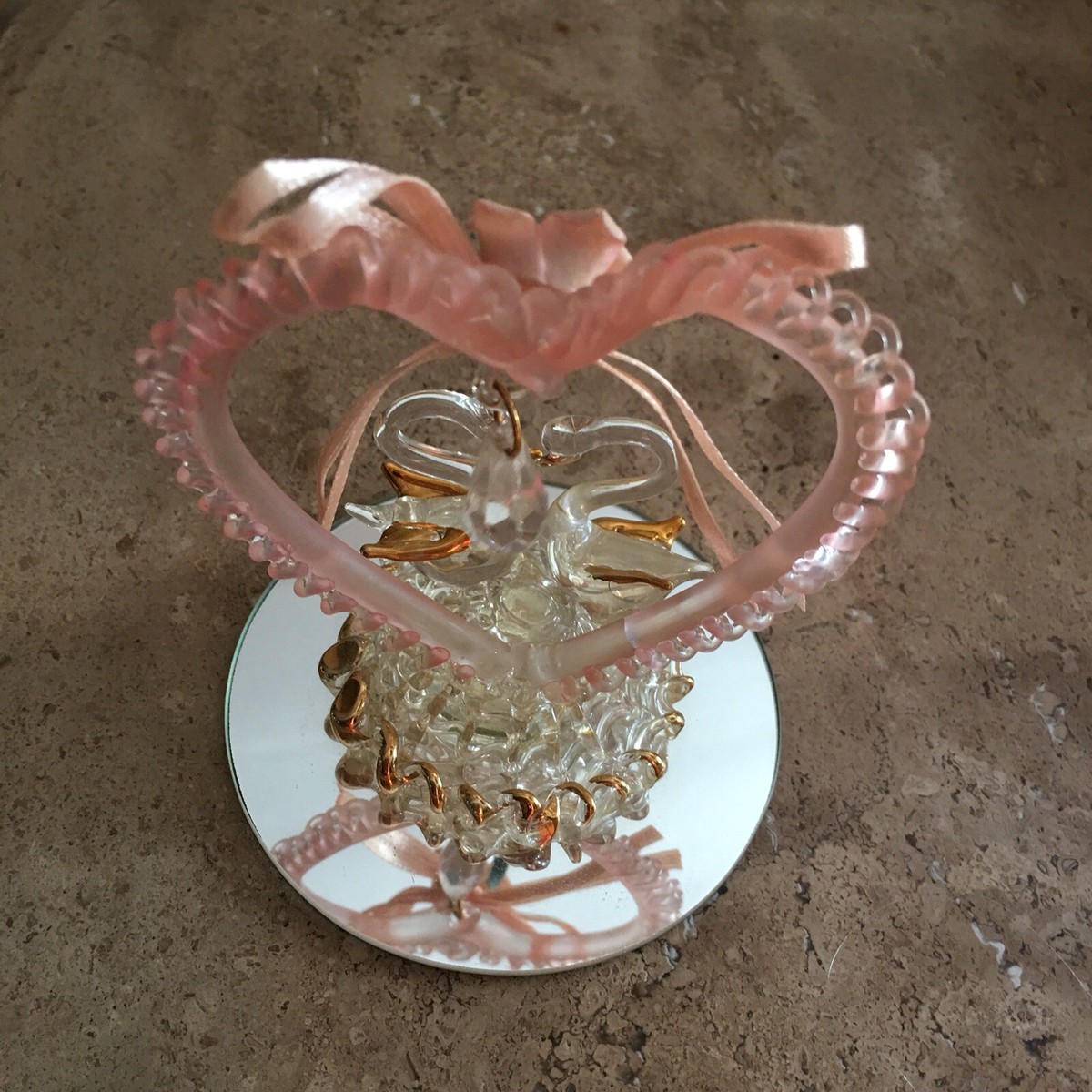 Blown Glass Wedding Cake Toppers