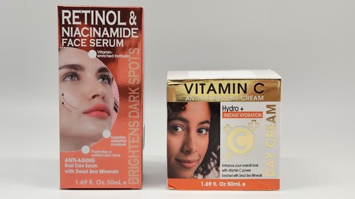 2 PC SPA with Dead Sea Salts x DARK SPOTS Vitamin C Cream + Retinol ...