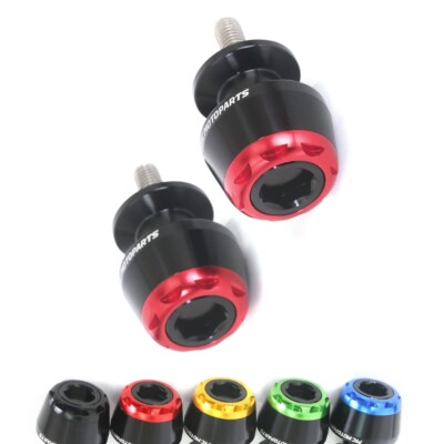 MSHINE Racing Swingarm Spools 6mm Red For Yamaha YZF R1 99-14 13 12 11 ...