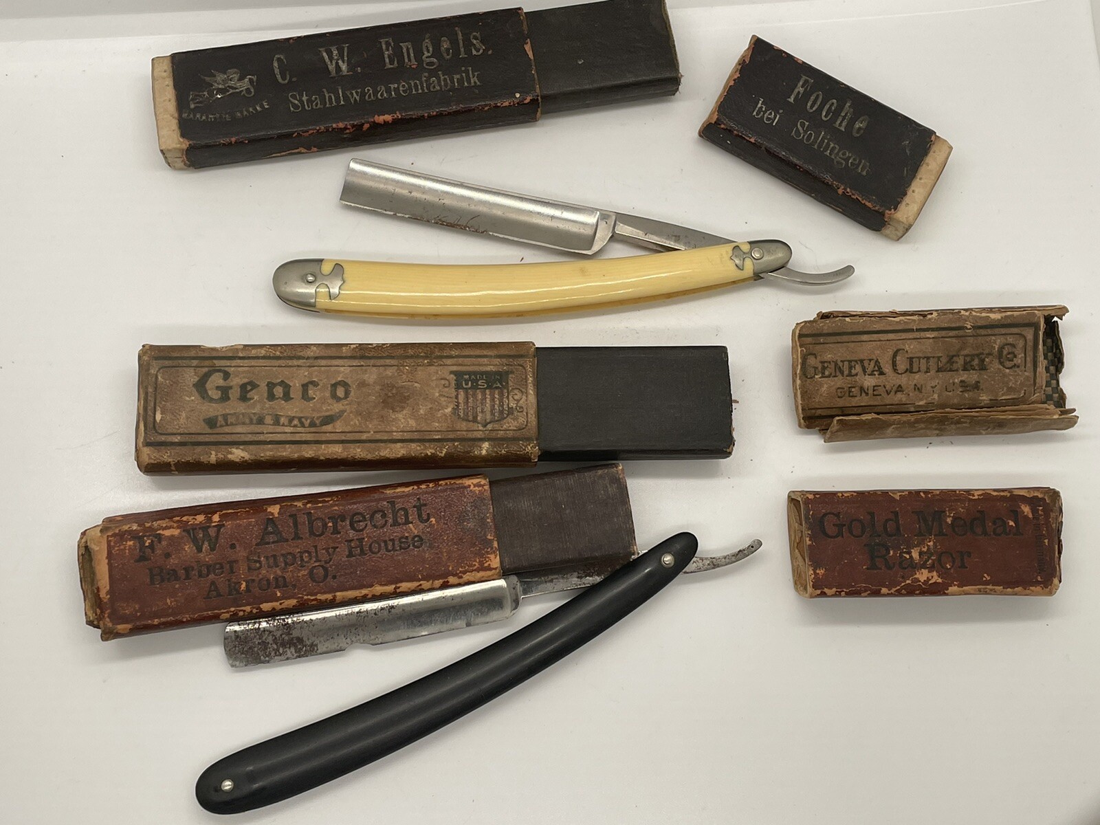 Vintage F.W. Engels Foche Solingen Germany German Straight Razor ...