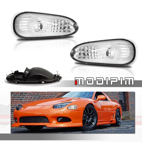 2x Clear Lens Chrome Front Corner Signal Lights For 1994-1998 ...