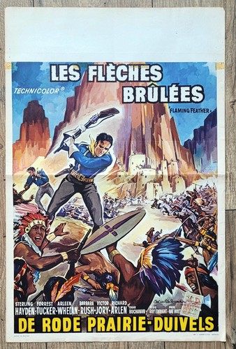 belgian poster FLAMING FEATHER, STERLING HAYDEN, FORREST TUCKER ...