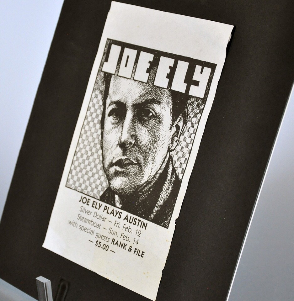 Joe Ely Plays Austin flyer - Guy Juke art - 1982 Excellent Vintage ...