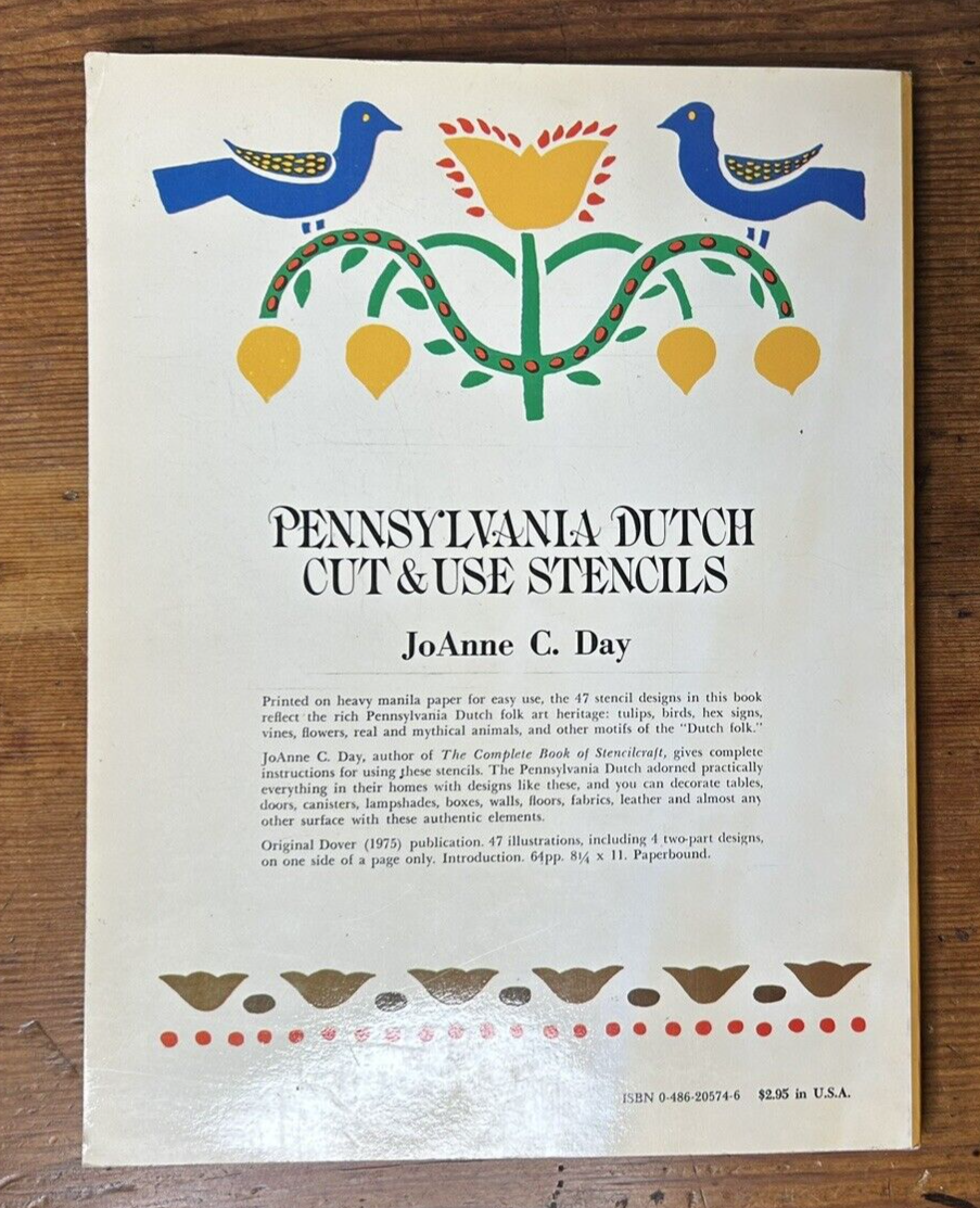 Pennsylvania Dutch Cut & Use Stencils by JoAnne C Day (1975) VG PB ...