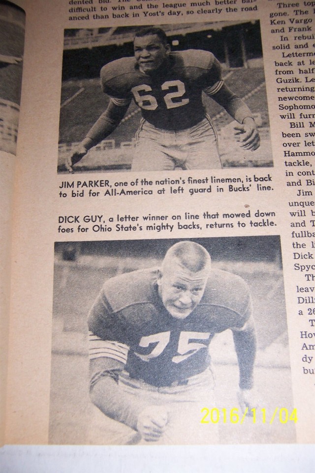 1956 STREET and SMITH'S TCU Frogs JIM SWINK Ohio State JIM PARKER NFL ...