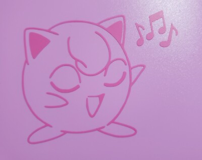 Jiggly Puffy Singing Character Sticker Vinyl Decal in Pink Window ...