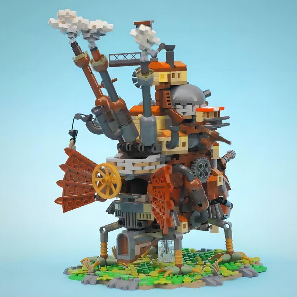 Moving Castle Model with Base Collection Building Blocks Set MOC Bricks ...