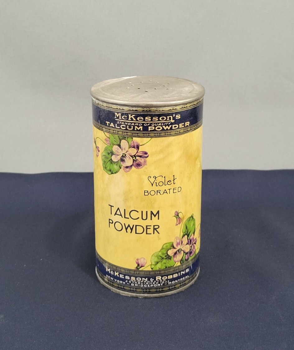 McKesson's Violet Borated Talcum Powder Tin Paper Label Talc ...