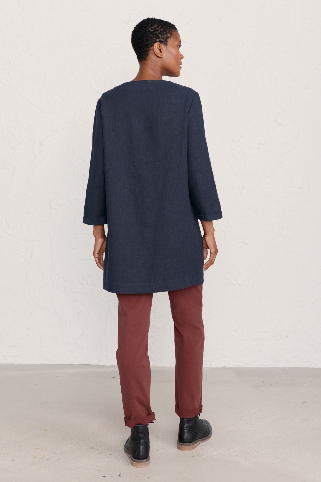 Seasalt Women's Tunic - navy St Agnes Clay Ramie Blend Tunic - Regular ...