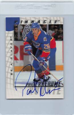 1997/98 Pinnacle Be a Player #227 Pascal Rheaume Blues Signed Auto ...