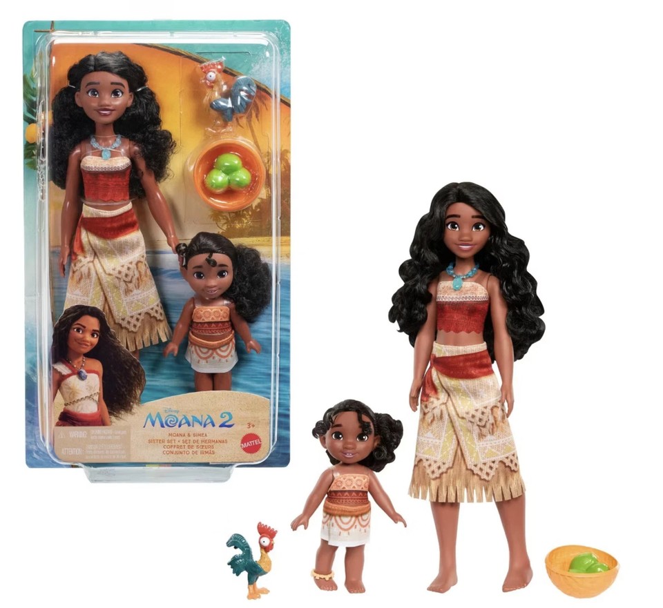 Disney Moana 2 Character Pack Moana & Simea Sister Fashion Doll Set ...