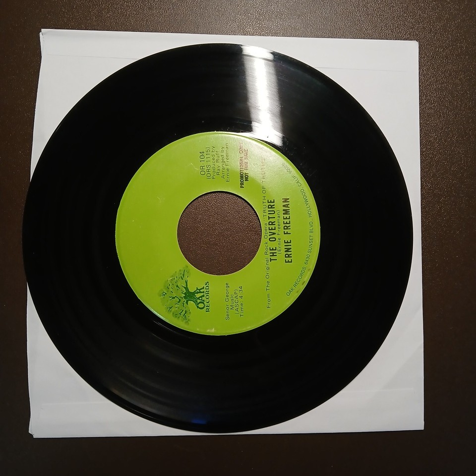 ERNIE FREEMAN Overture (TRUTH OF TRUTHS Rock Opera) PROMO 45 RPM 7 ...