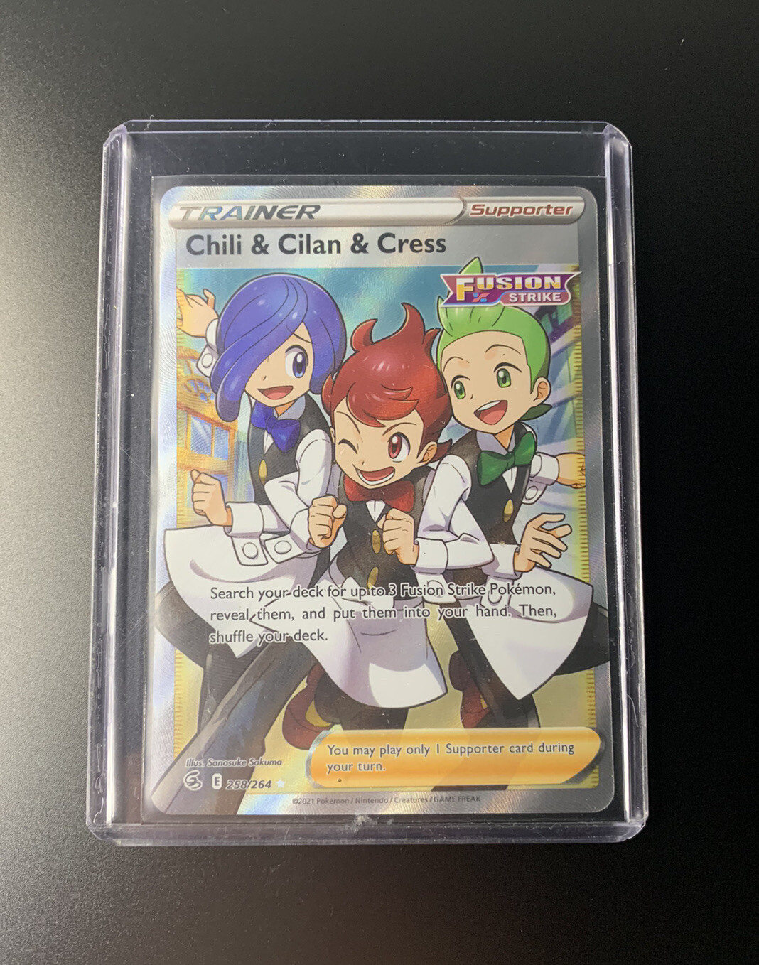 Pokémon Chili, Cilan, & Cress 258/264 Fusion Strike NM Full Art Ultra ...