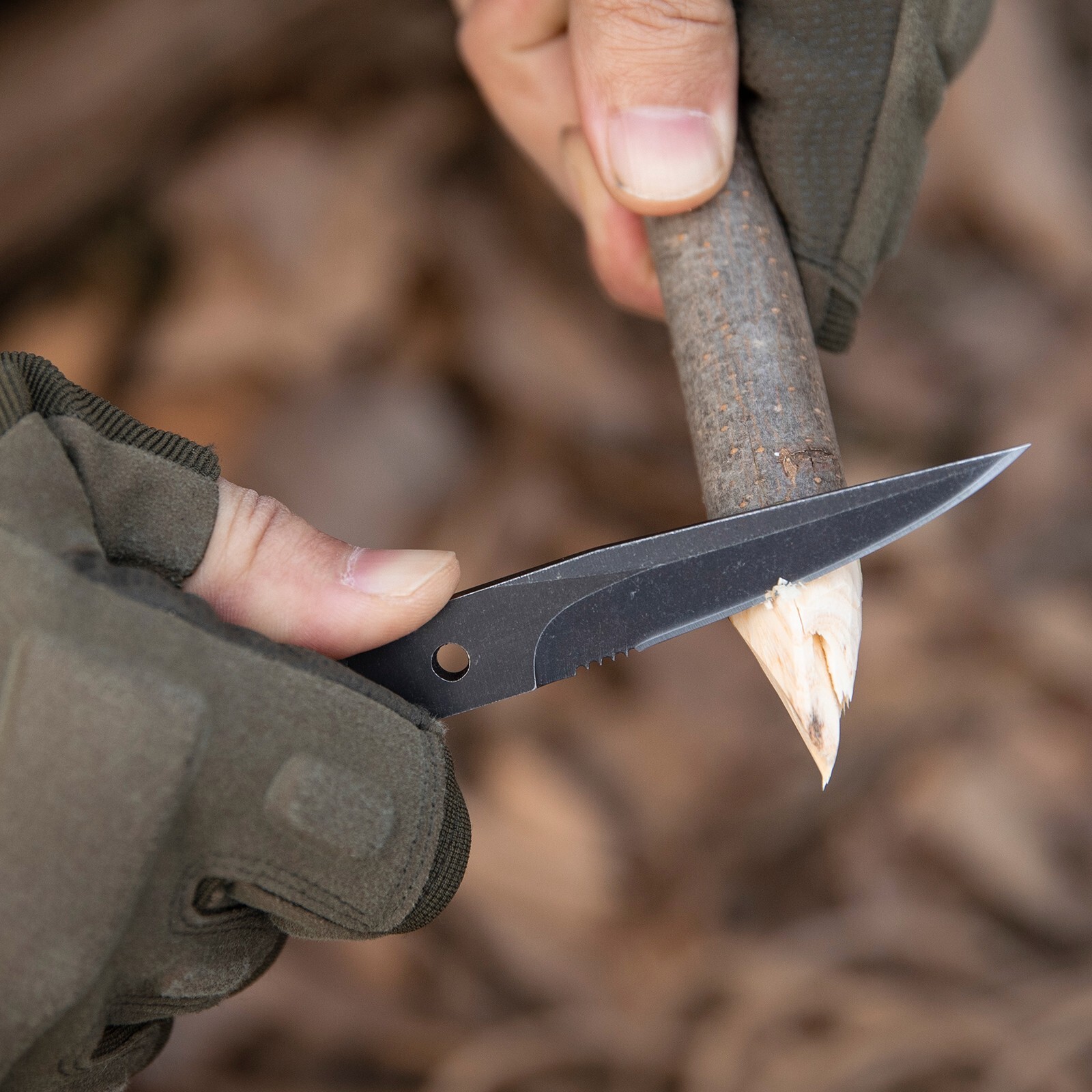 7" Tactical Knife FIXED BLADE KNIFE w/ Kydex Sheath Ring Design Unti ...