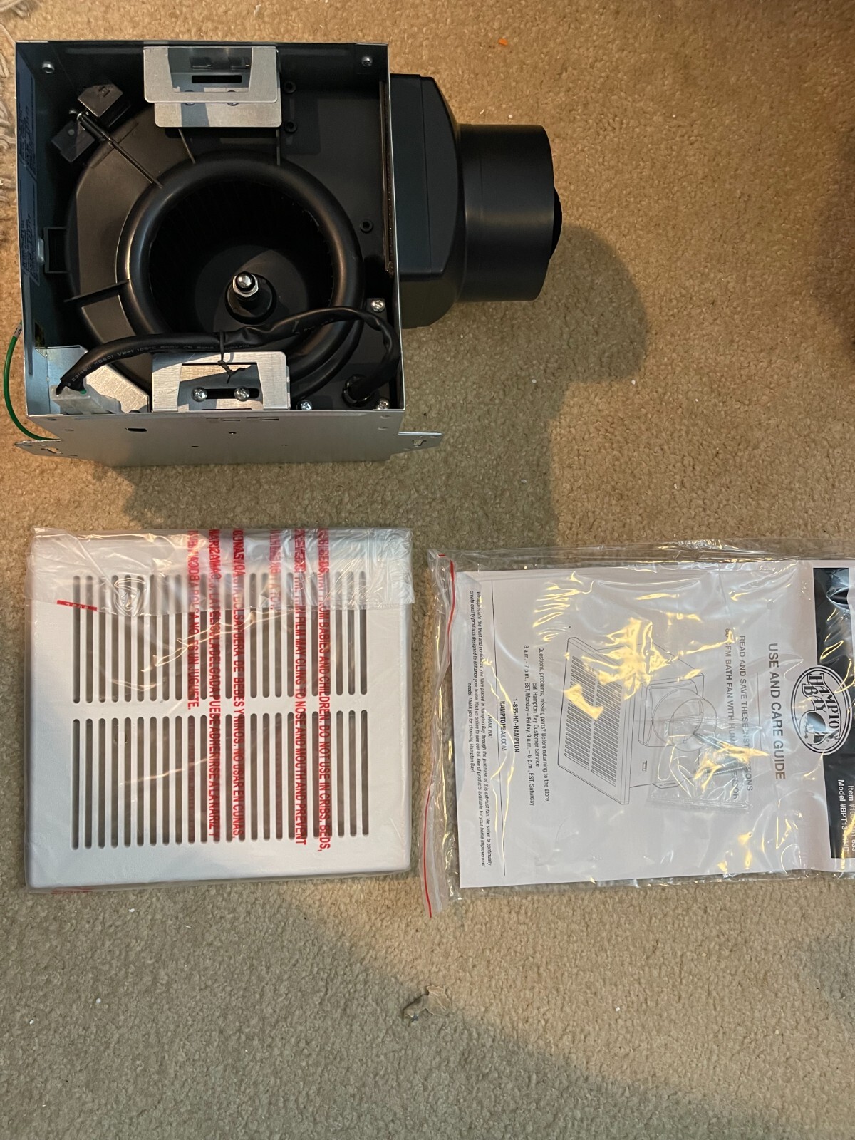 Hampton Bay BPT13-14HD 80 CFM Ceiling Mount Room Side Installation ...