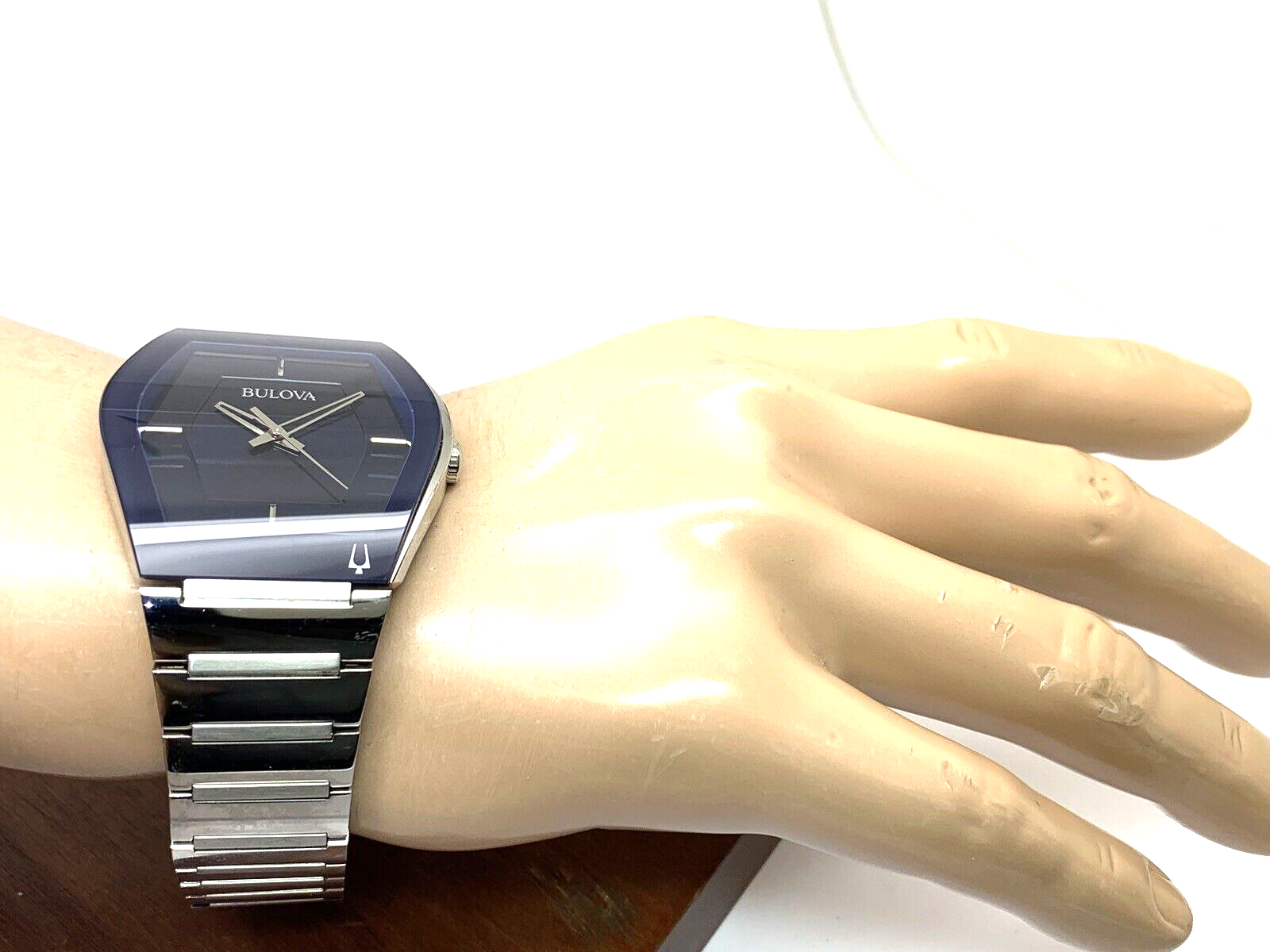 Bulova Men's Watch 96A258 Gemini Futuro Quartz Blue Dial Silver ...