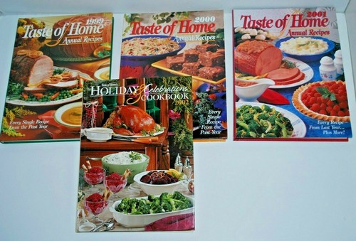 Taste of Home Annual Recipes Lot of 4 Cookbooks 1999 2000 -2001-2002 | eBay