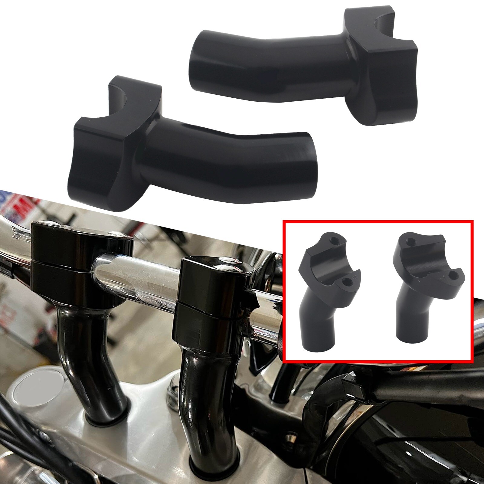 For Harley 1" Bar Dyna Road King Glide Softail XL 3.5" Pullback ...