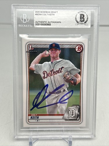 Colt Keith Signed 2020 1st Bowman BAS SLAB Auto BD54 Detroit Tigers | eBay