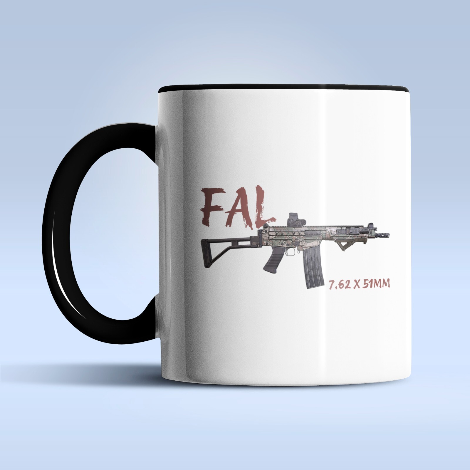 FAL Para Brushstroke Camo Gun Graphic Art Ceramic Coffee Mug 11 fl oz ...