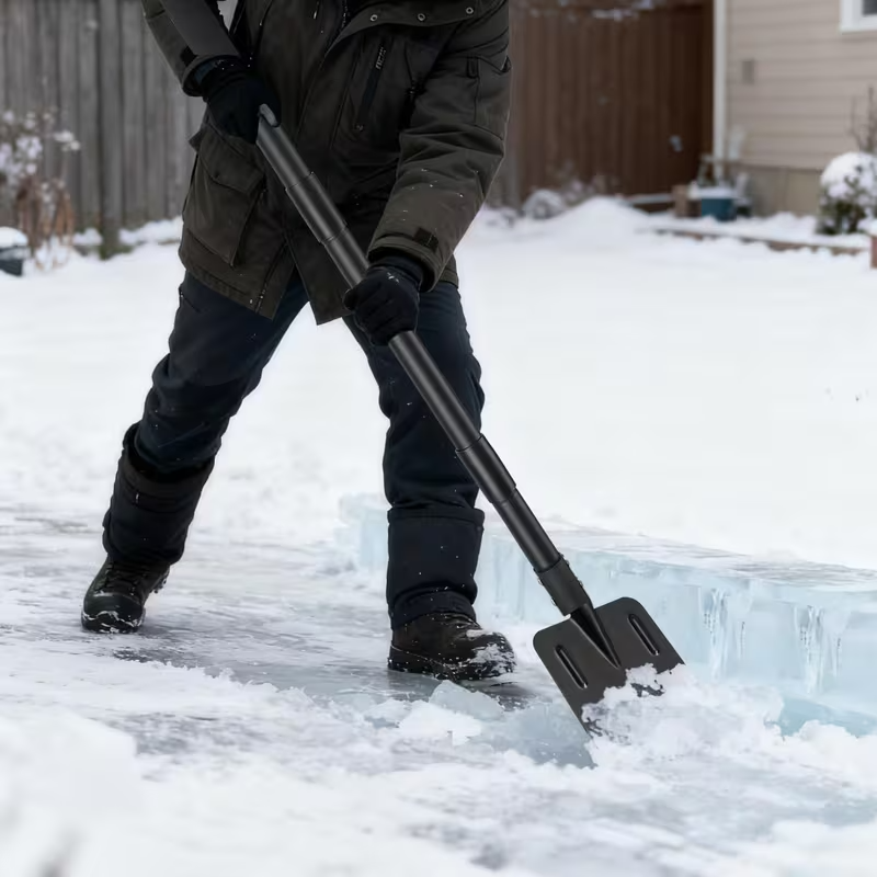 Heavy Duty Stainless Steel Ice Chopper Snow Shovel Scraper Ergonomic ...