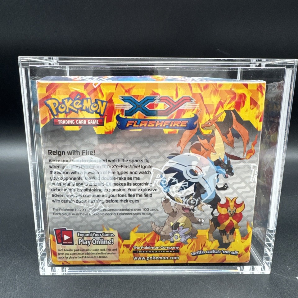 2014 Pokémon XY Flashfire Booster Box Sealed with Acrylic Case | eBay