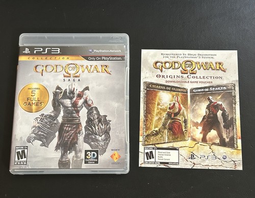God of War Saga PlayStation 3 PS3 Complete 2 Disc Set Tested Works Free ...
