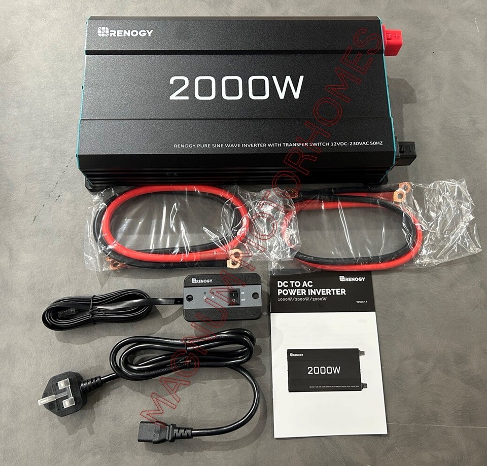 Renogy 2000W Inverter 12v Pure Sine Wave R-INVT-PUH1-201235-UK | eBay UK