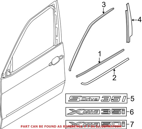 Genuine OEM Door Emblem for BMW 51147345055 | eBay