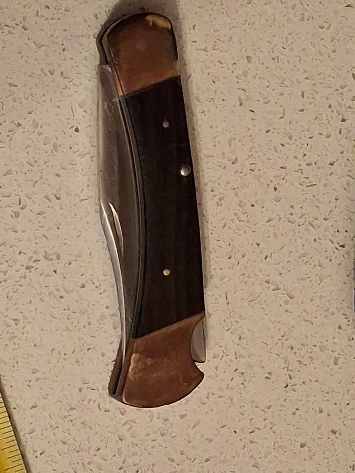 Vintage BUCK 110 Inverted BUCK USA Knife w/leather sheath 1967 - 1972 ...