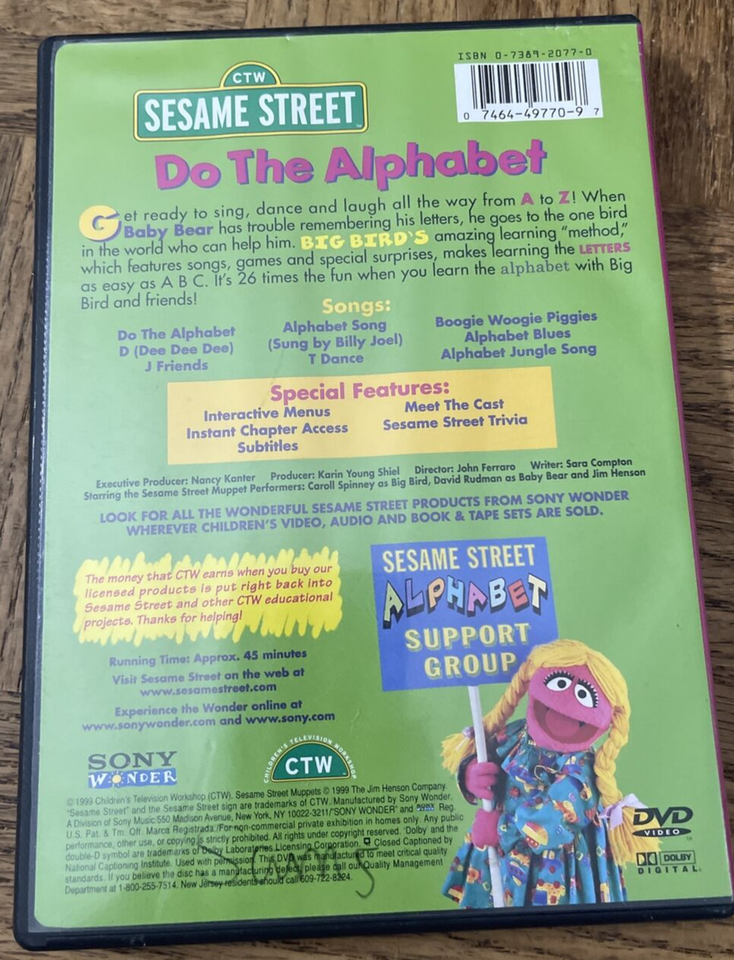 Sesame Street Do the Alphabet DVD-Rare-SHIPS N 24 HOURS 74644977097| eBay