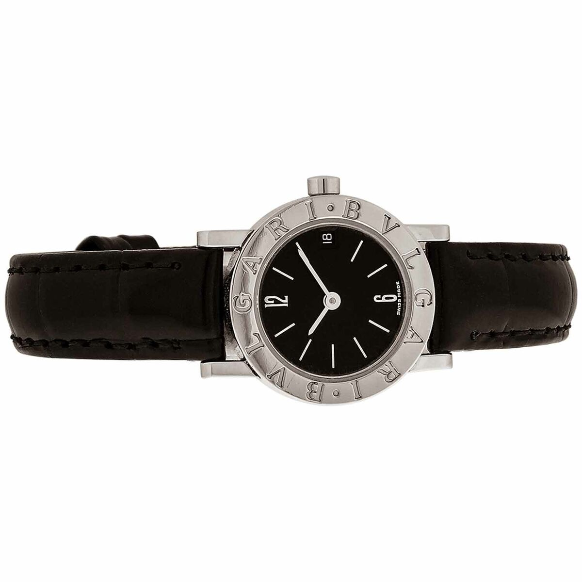 Women's Stainless Steel & Black Strap Bvlgari Bvlgari, Ref Women's Stainless Steel & Black Strap Bvlgari Bvlgari, Ref