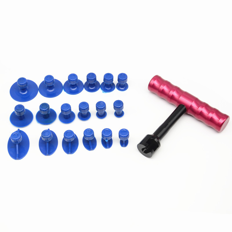 Car Body Dent Pit Repair Tool 18 Pcs Tabs & Lifter Paintless T-Bar ...
