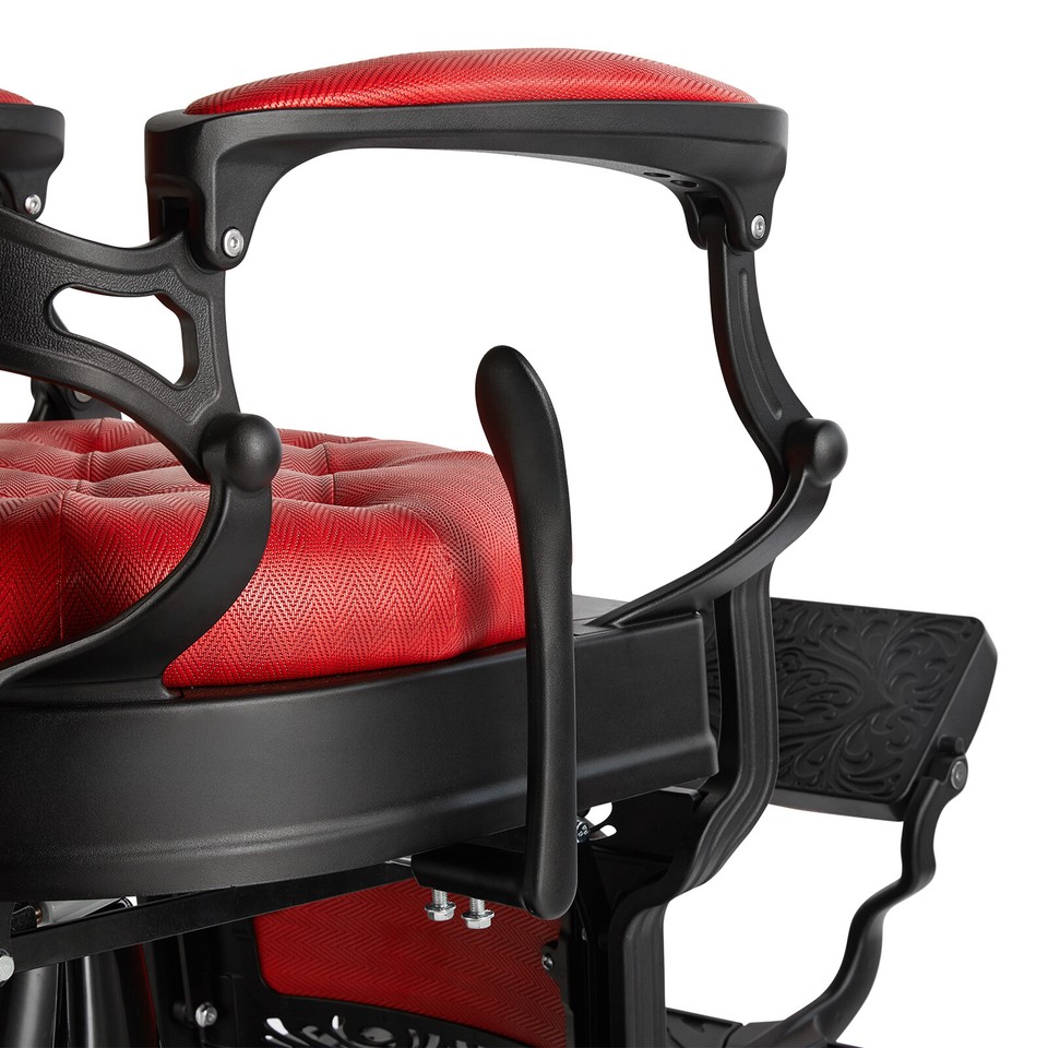 Artist hand Red Vintage Barber Chair Hydraulic Reclining Heavy Duty ...