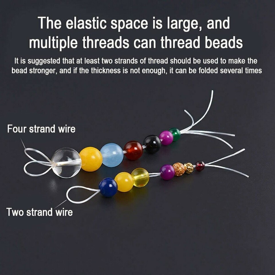 4 Rolls Strong Stretchy Crystal String Elastic Thread Beading Bracelet ...