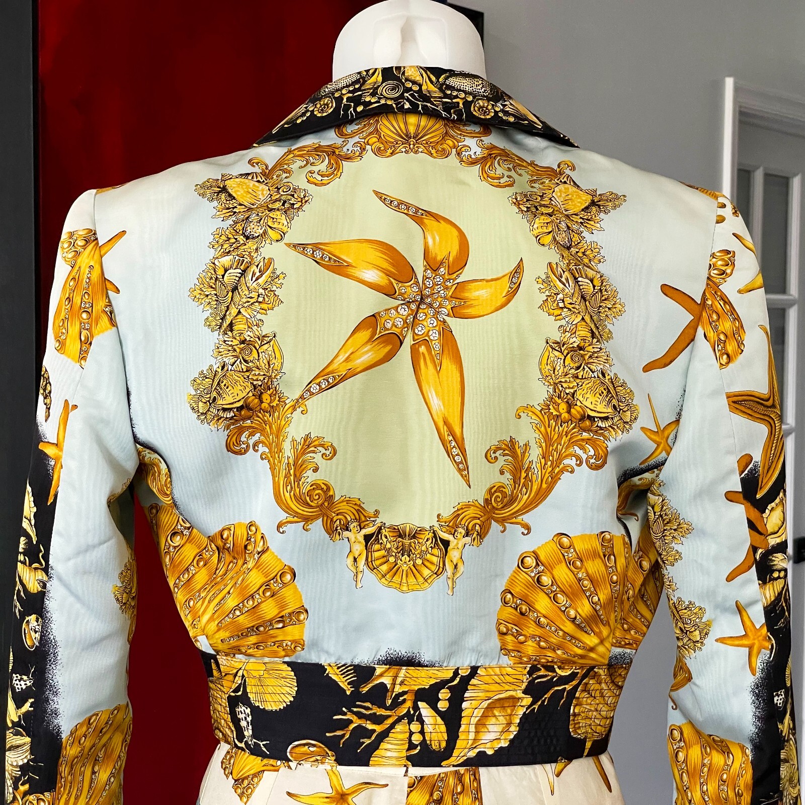 GIANNI VERSACE pant suit Starfish and Seashell print … - Gem