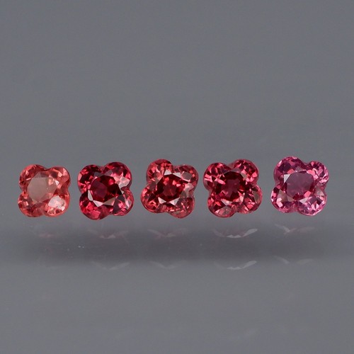 Flower Shape 3.5mm.Natural Fancy Color Rhodolite Garnet Africa 5Pcs/1 ...